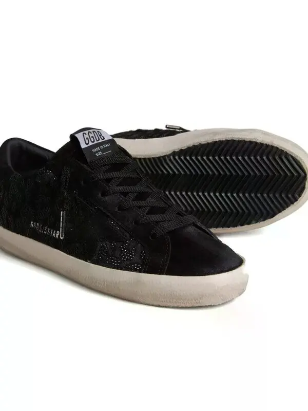GOLDEN GOOSE Super-star Pony Skin And Swarovski Crystal Sneakers