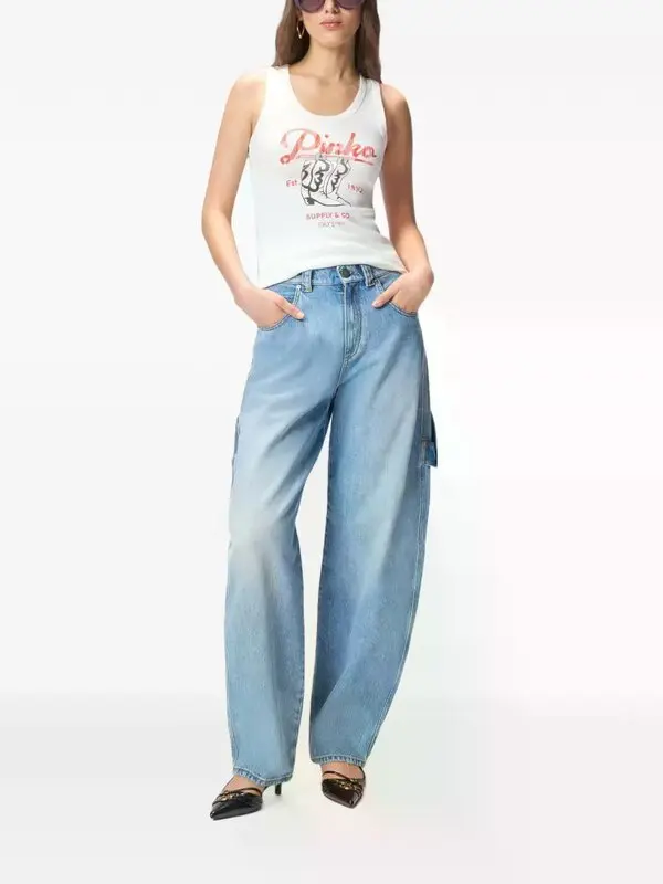 Pinko Graphic Print Sleeveless Tank Top