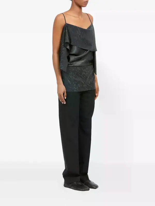 MAISON MARGIELA Ruffled Open Back Top
