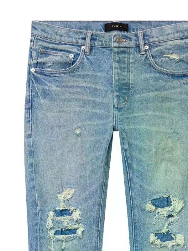 PURPLE BRAND Distressed Repairs Jeans