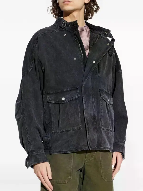 MARANT Isalya Distressed Denim Jacket - Black