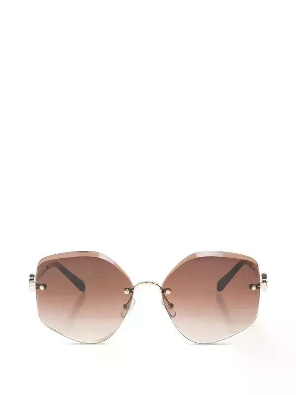 Tory Burch Oversized Frame Sunglasses - Pink