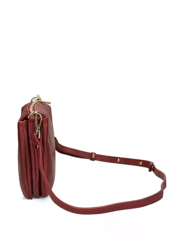 MY BEST BAG FIRENZE Zip Leather Cross Body Bag - Red
