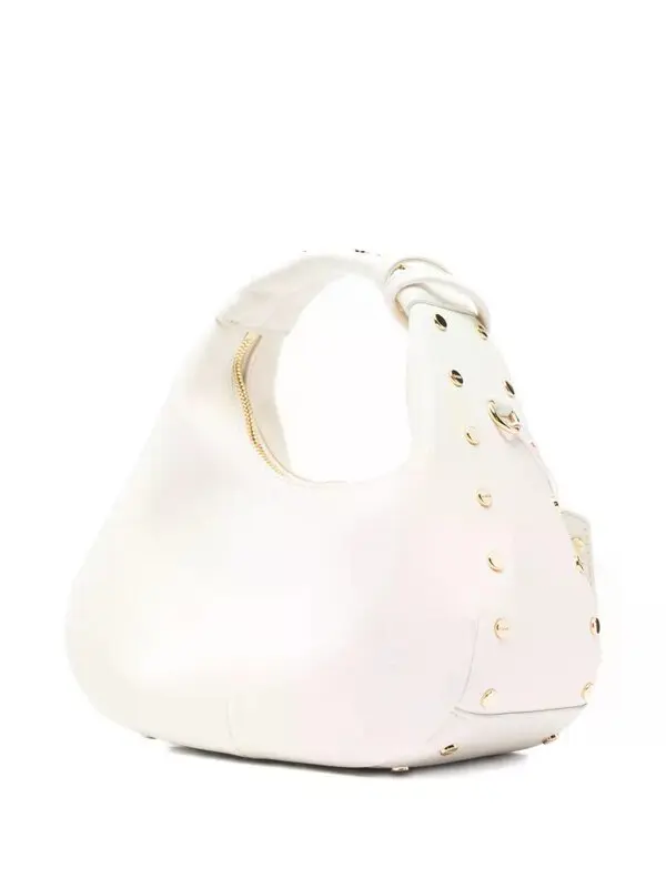GANNI Logo Detail Studded Tote Bag - Neutrals