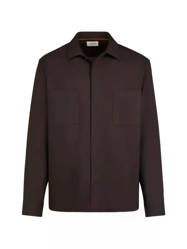 TOD'S Front-pocket Tailored Shirt - Brown