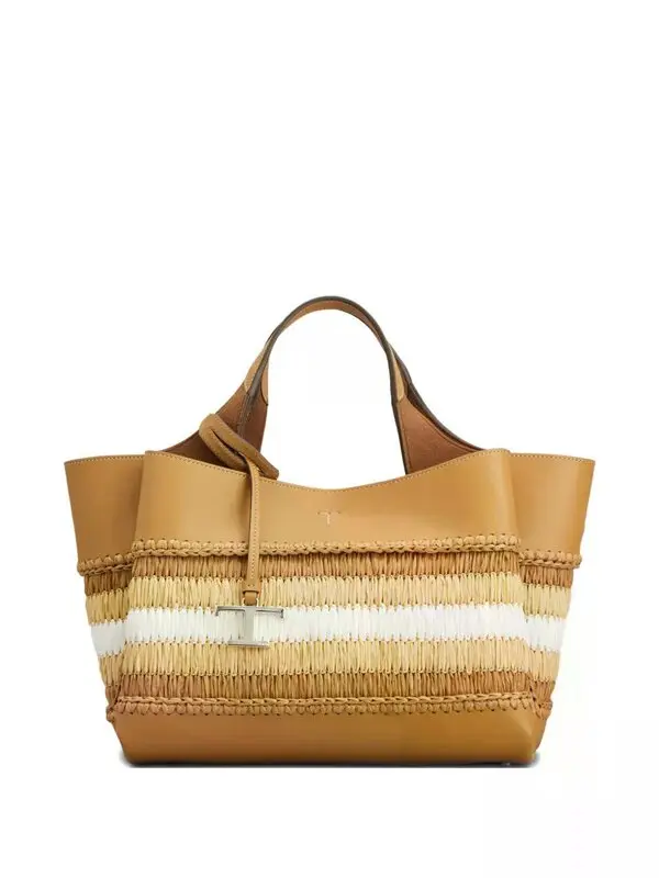 TOD'S Pendant Raffia Tote