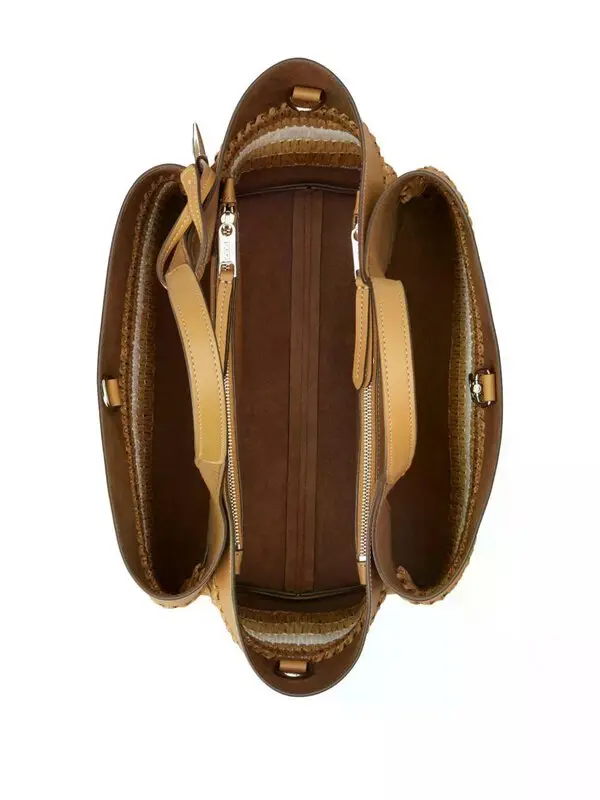 TOD'S Pendant Raffia Tote