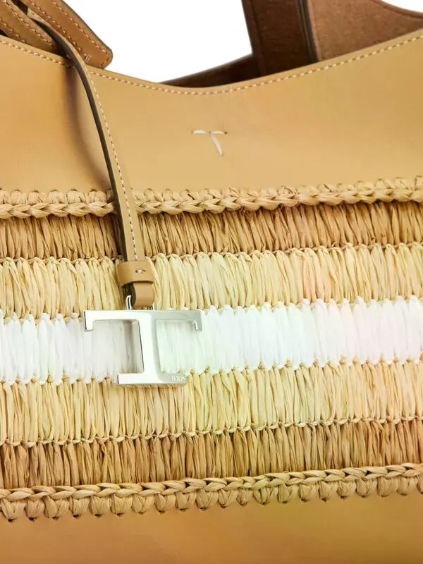 TOD'S Pendant Raffia Tote