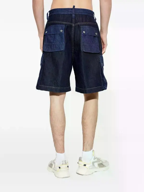 Dsquared2 Dark Wash Cargo Shorts