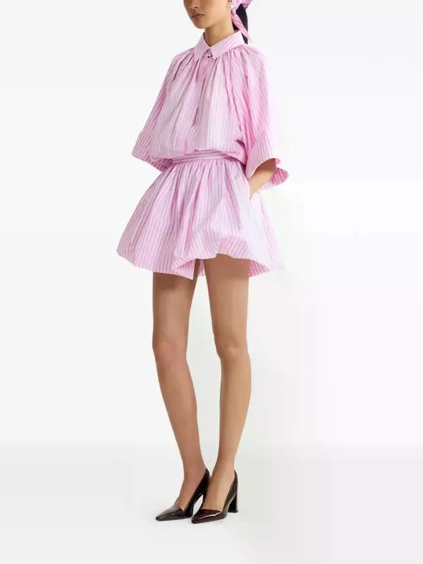 PATOU Striped Cropped Shirt - Pink
