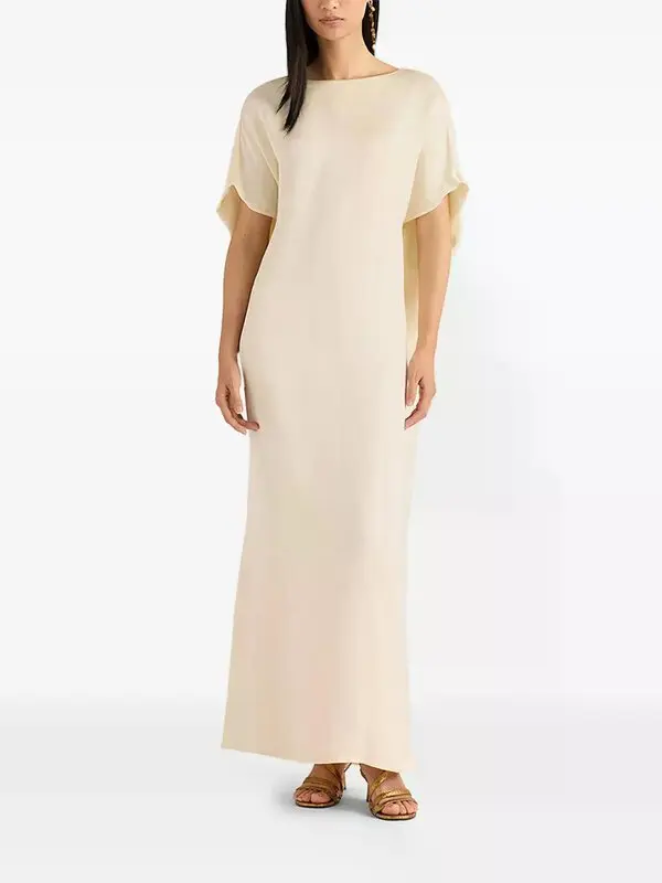 Momoni Sakari Cape-sleeves Maxi Dress