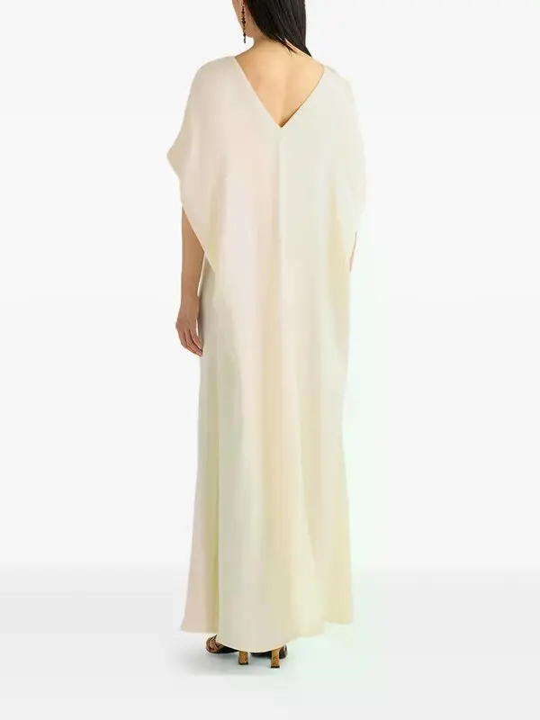 Momoni Sakari Cape-sleeves Maxi Dress