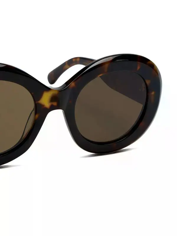 AMI Paris Oval Sunglasses With Logo Detail