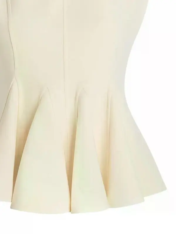 Another Tomorrow Panelled Flared Top - Neutrals