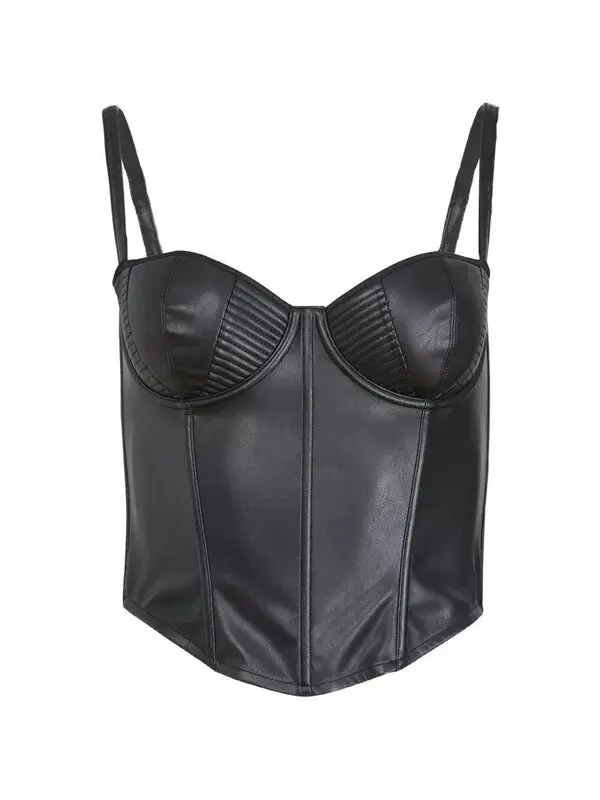 FLEUR DU MAL Boned Bustier Top - Black