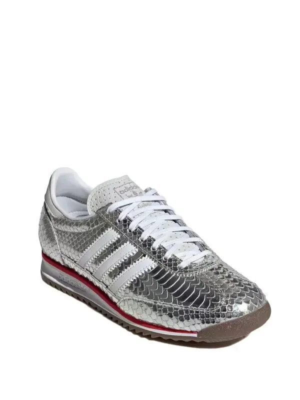 Adidas Sl 72 Og Snakeskin-effect Trainers - Silver