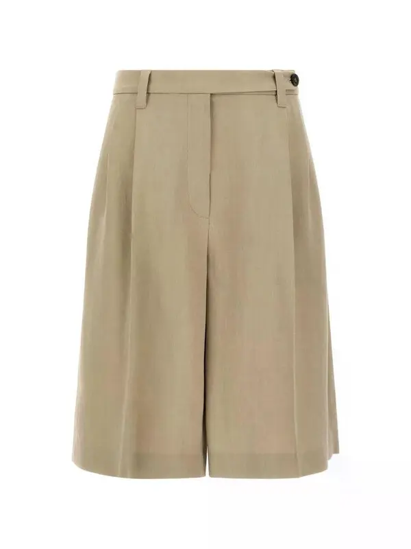 Brunello Cucinelli Belt-loop Pleated Shorts - Neutrals