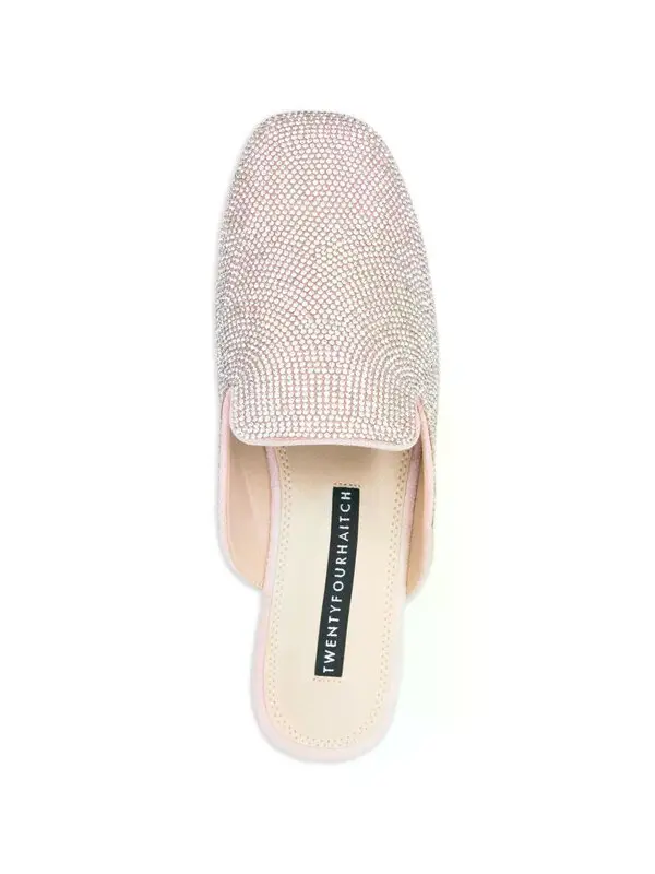 TWENTY FOURHAITCH Embellished Flat Slip-on Shoes - Silver
