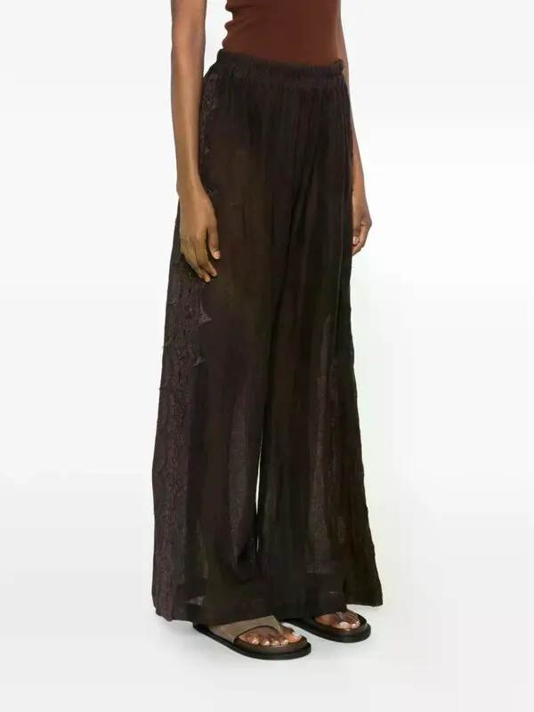 MAURIZIO BRASCHI Wide-leg Trousers - Brown