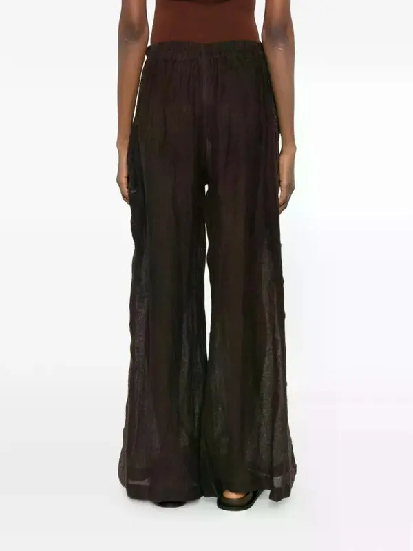 MAURIZIO BRASCHI Wide-leg Trousers - Brown