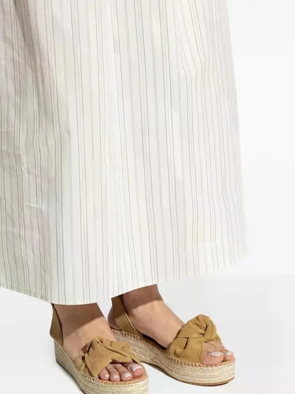 ODISSI Braided Knot Ankle Strap Platform Espadrilles