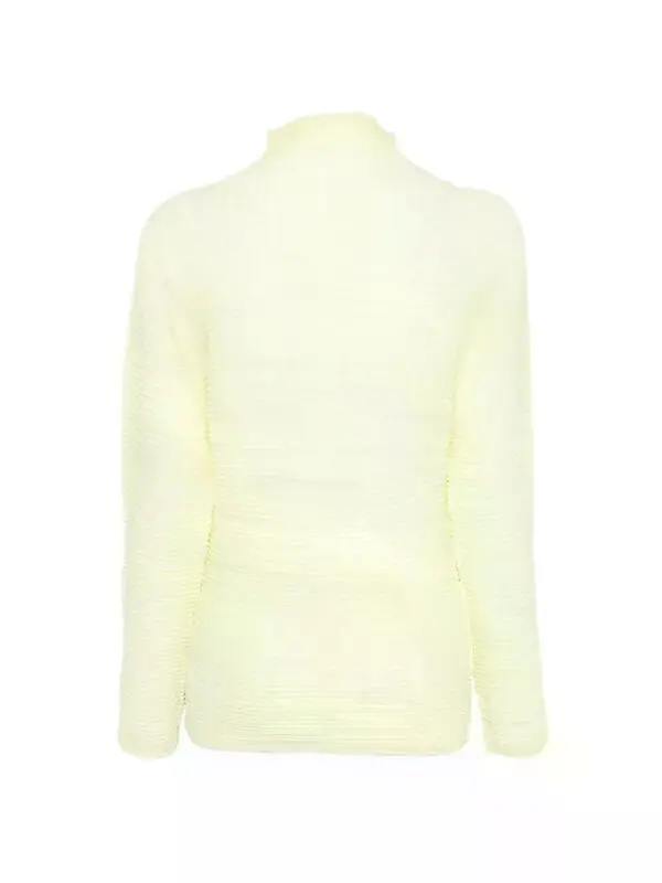 Issey Miyake Ribbed Roll Neck Blouse