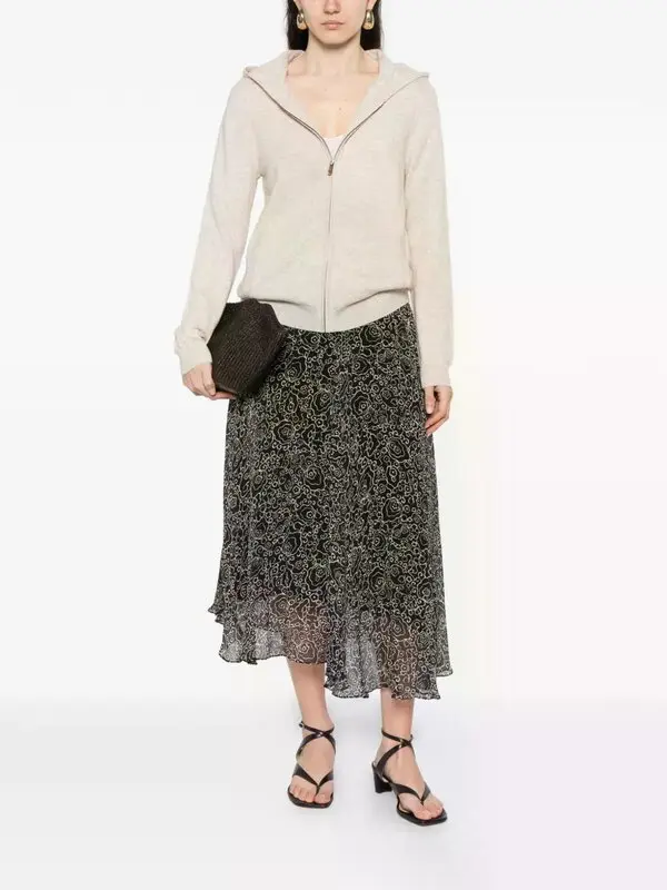 Eric Bompard Zip Hooded Cardigan