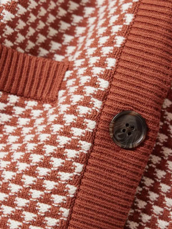 Varley Elmwick Jacquard-knit Cotton Cardigan