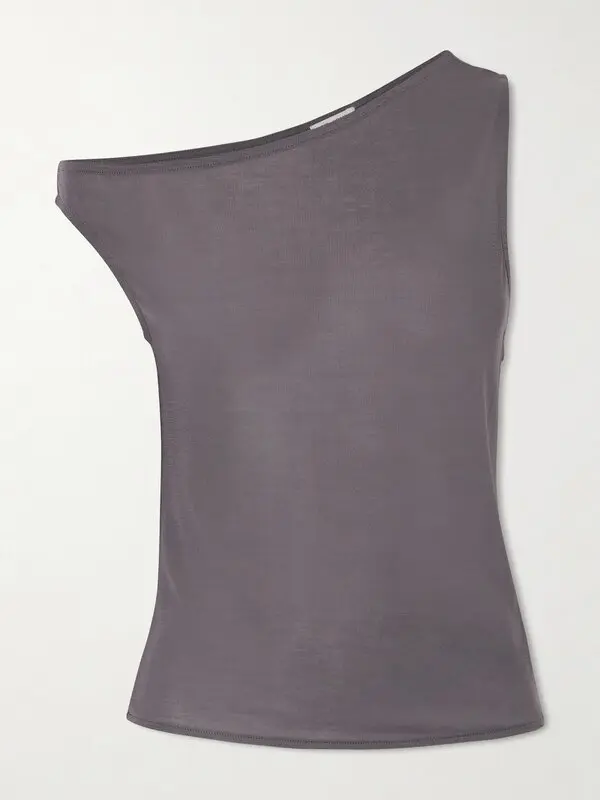 ST. AGNI Off-the-shoulder Tencel™ Lyocell Top - Gray