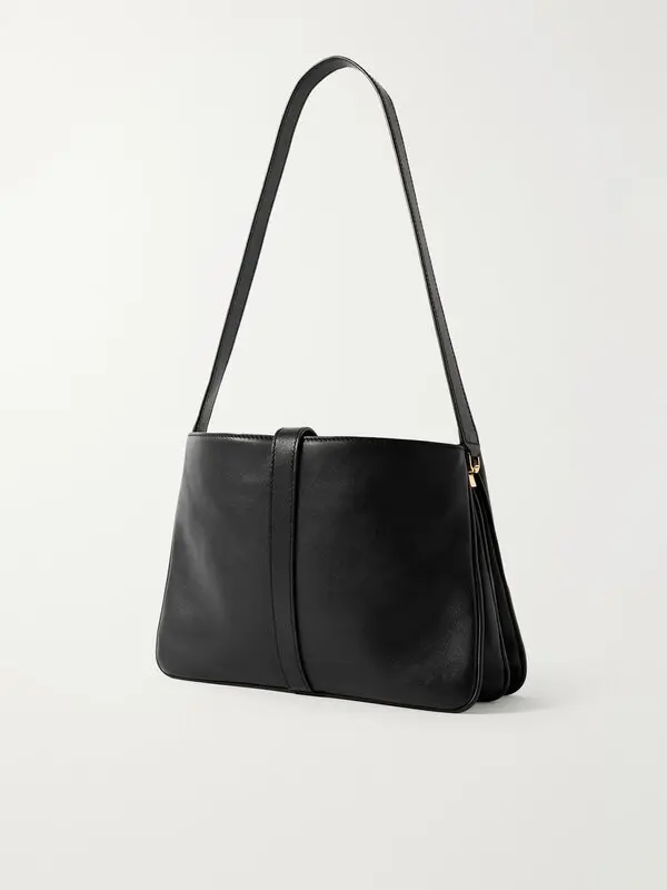 NILI LOTAN Jane Leather Shoulder Bag - Black