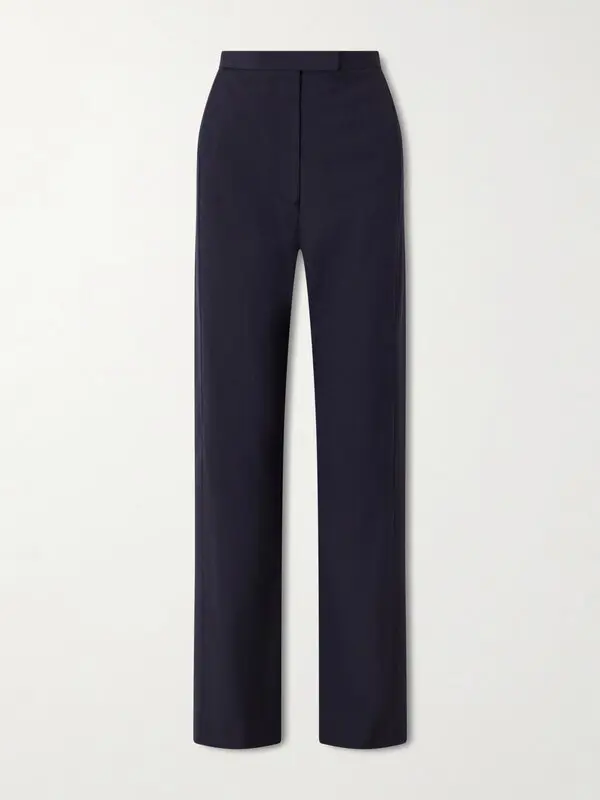Khaite Borden Wool Straight-leg Trousers