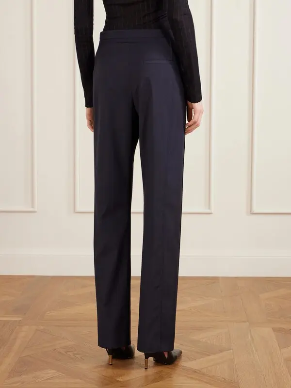 Khaite Borden Wool Straight-leg Trousers