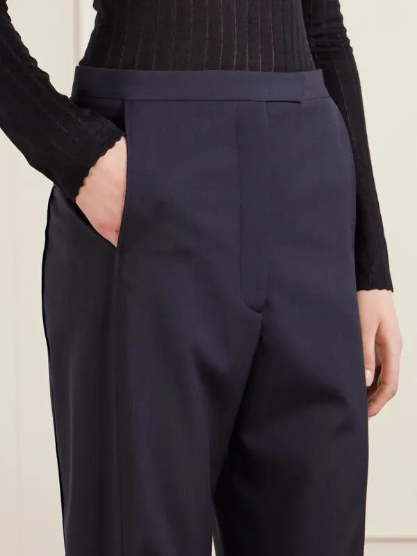 Khaite Borden Wool Straight-leg Trousers