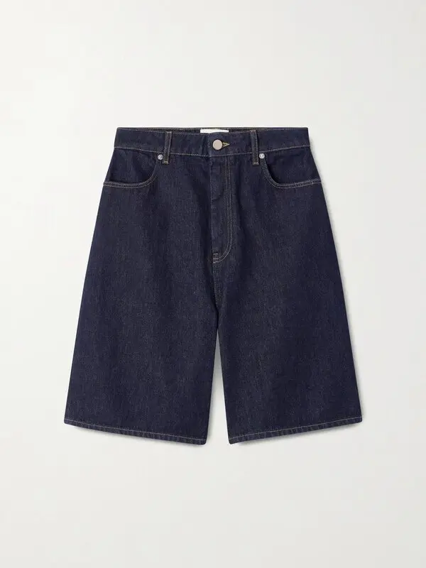 Loulou De Saison Isu Denim Bermuda Shorts - Blue