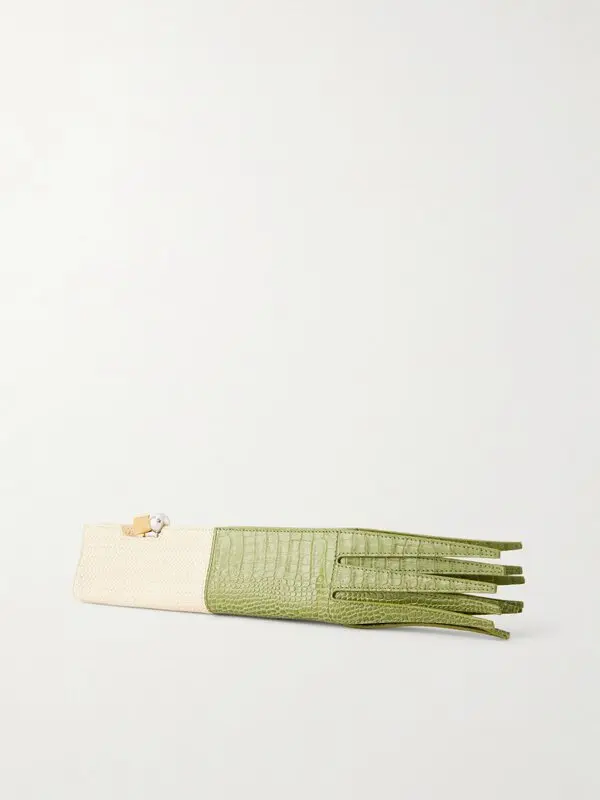 Jacquemus Poireau Textured-leather Clutch
