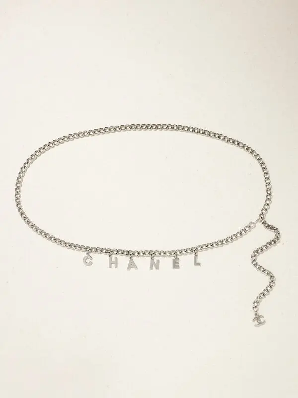 SUSAN CAPLAN Chanel 2011 -plated Chain Belt - Silver