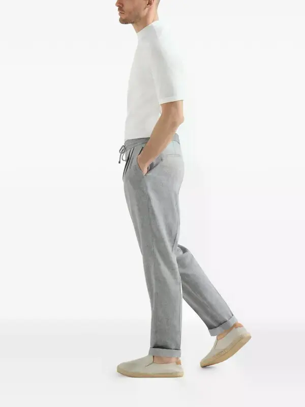 Brunello Cucinelli Chevron Weave Trousers