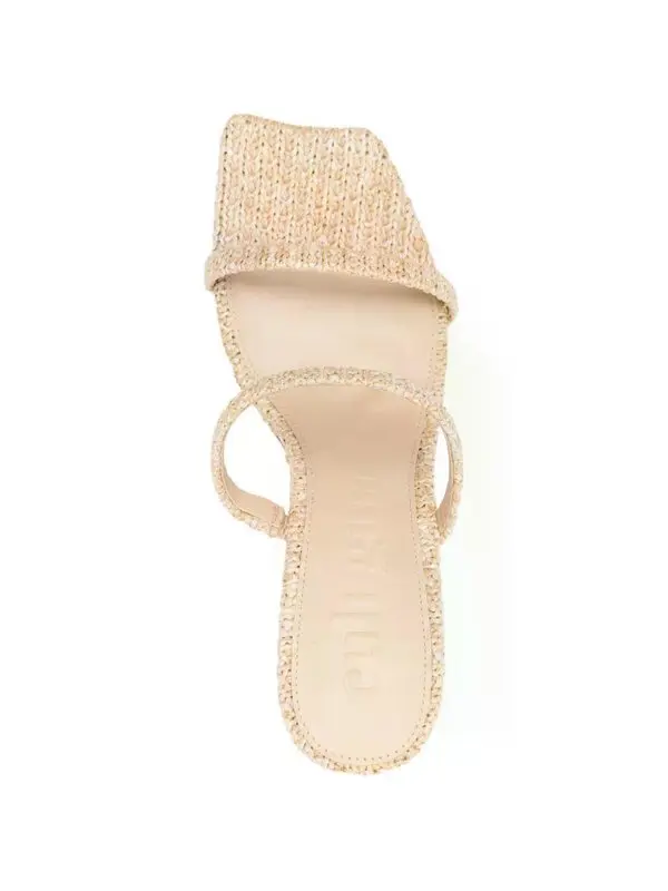 Cult Gaia Raven Woven Wedge Sandals - Neutrals