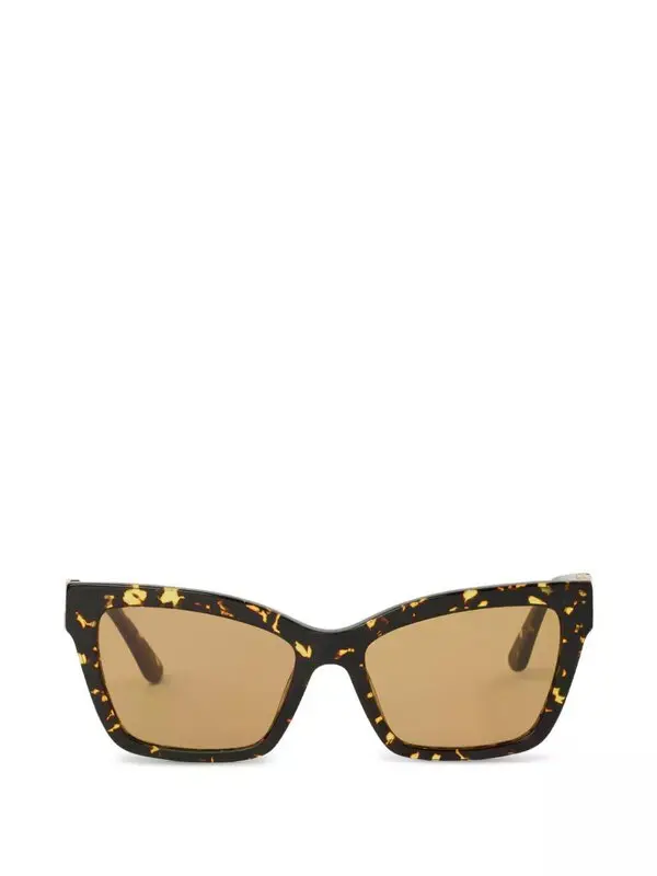 Karl Lagerfeld Glam Autograph Logo Sunglasses - Brown