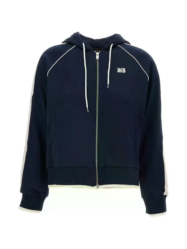 WALES BONNER Zip-up Hoodie With Drawstring Hood
