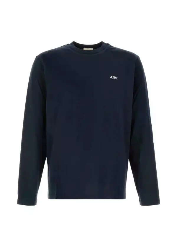 AUTRY Long-sleeve Logo-embroidered T-shirt