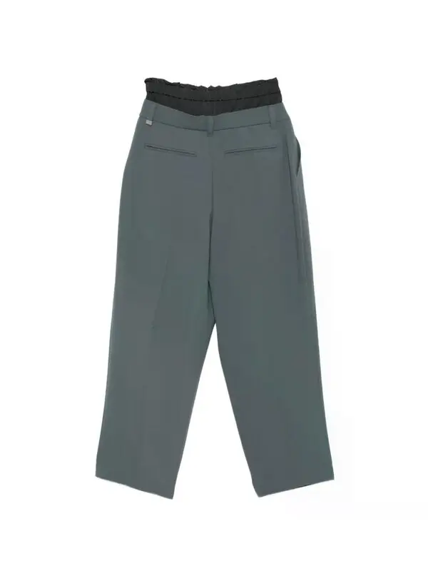 SYSTEM Pleated Drawstring Trousers - Grey
