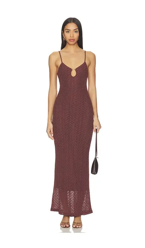 Superdown Kailani Maxi Dress With Adjustable Straps - Brown
