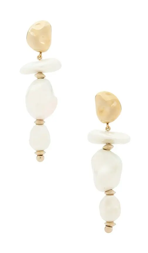 Cult Gaia Fabbie Faux Pearl Drop Earrings - Cream