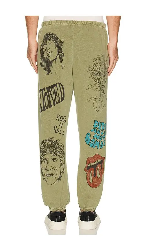 MadeWorn Rolling Stones Sketch P.e. Sweatpants In . Also