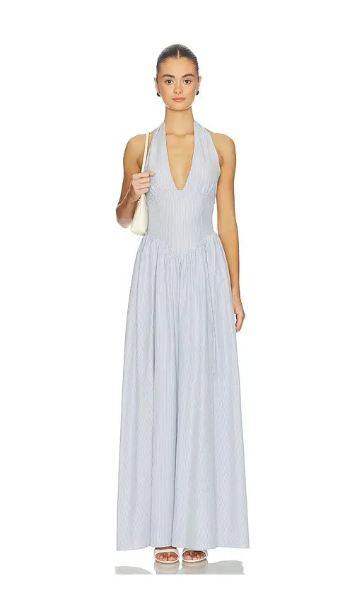 MORE TO COME Leeaster Halter Maxi Dress - Blue
