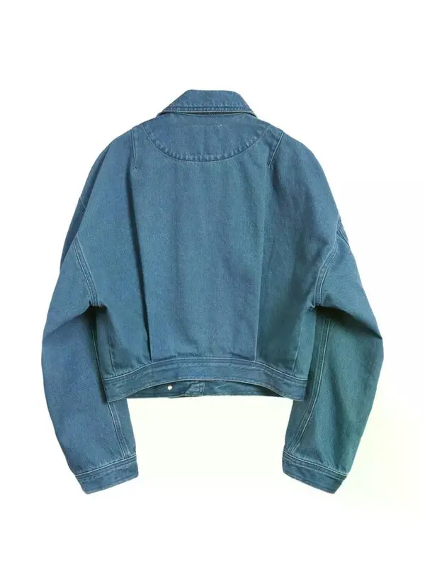 You Must Create Indigo Zip Fastening Jacket