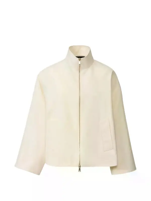 Fabiana Filippi Zip Jacket With Wide Sleeves - Neutrals