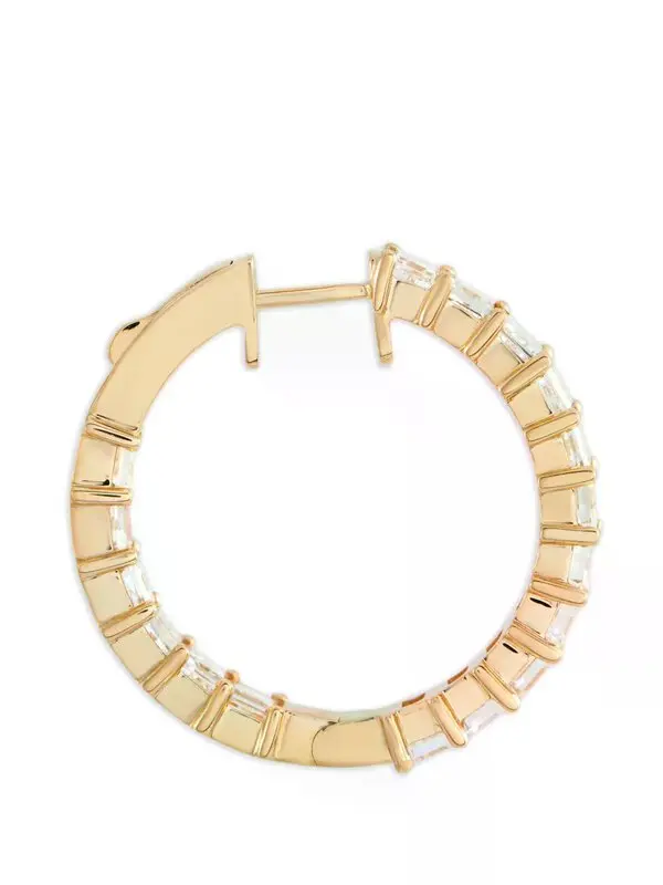 LB EXCLUSIVE 18k Yellow Baguette-cut Diamond Hoop Earrings