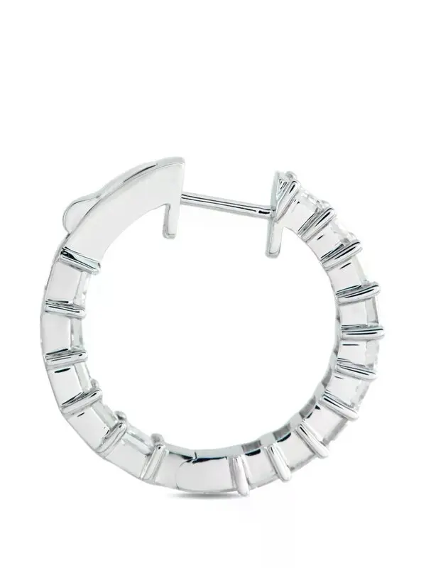 LB EXCLUSIVE Diamond Inside-out Hoop Earrings - Silver
